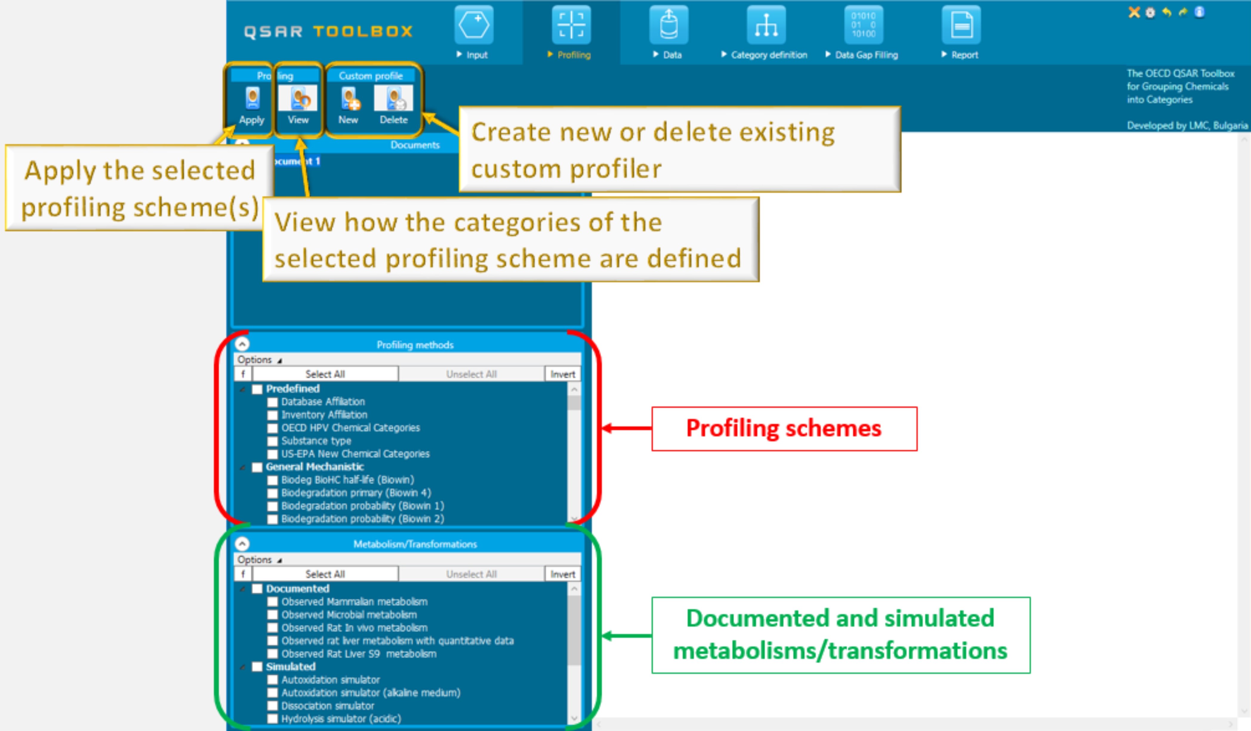 Profiling ⬣ Qsar Toolbox