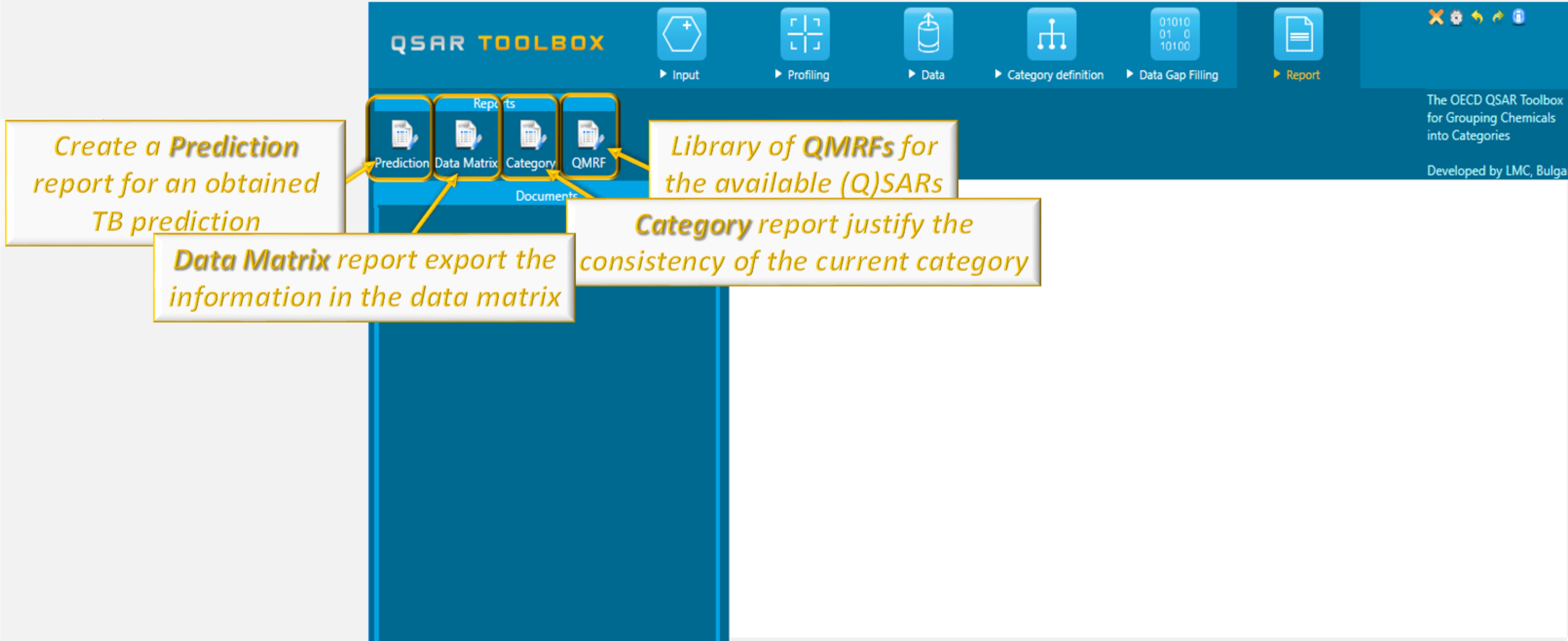 Reporting ⬣ QSAR Toolbox
