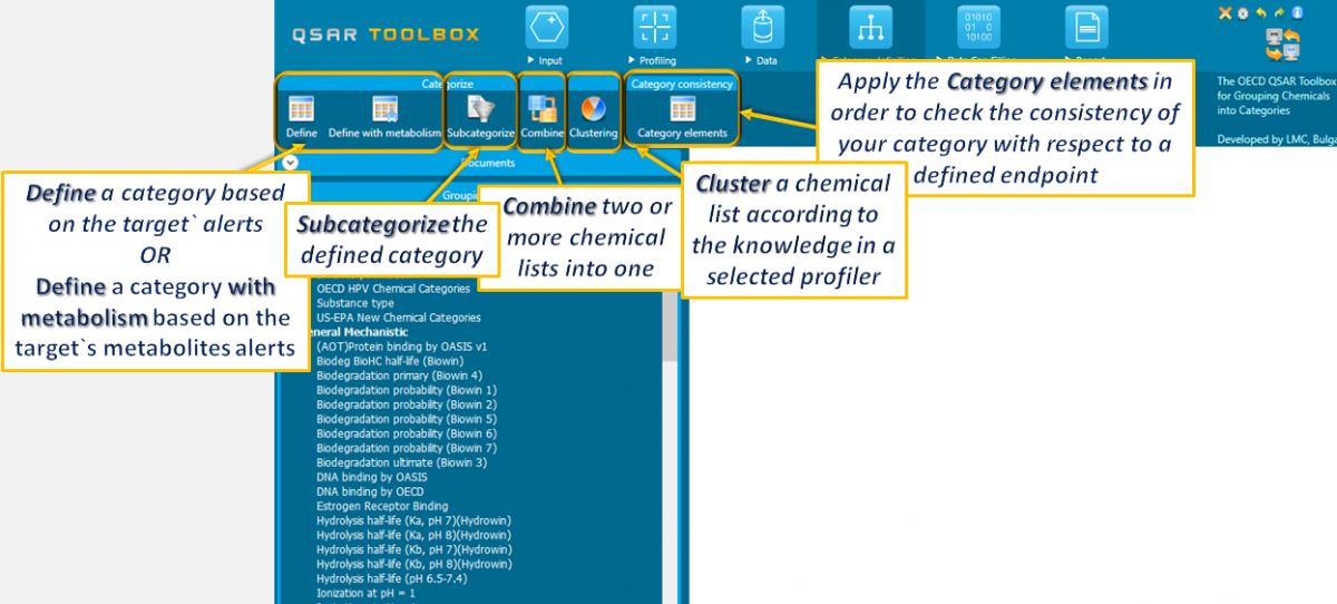 Grouping ⬣ QSAR Toolbox