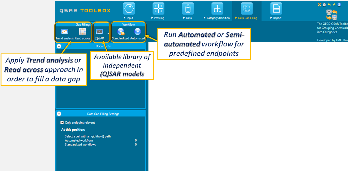 Filling Data Gaps ⬣ QSAR Toolbox